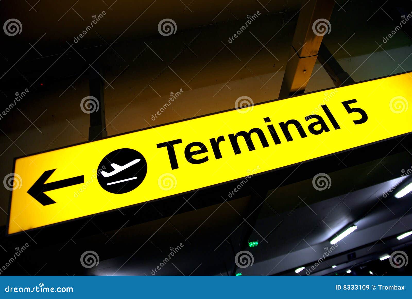 Terminal Sign in an Airport Stock Image - Image of communication ...