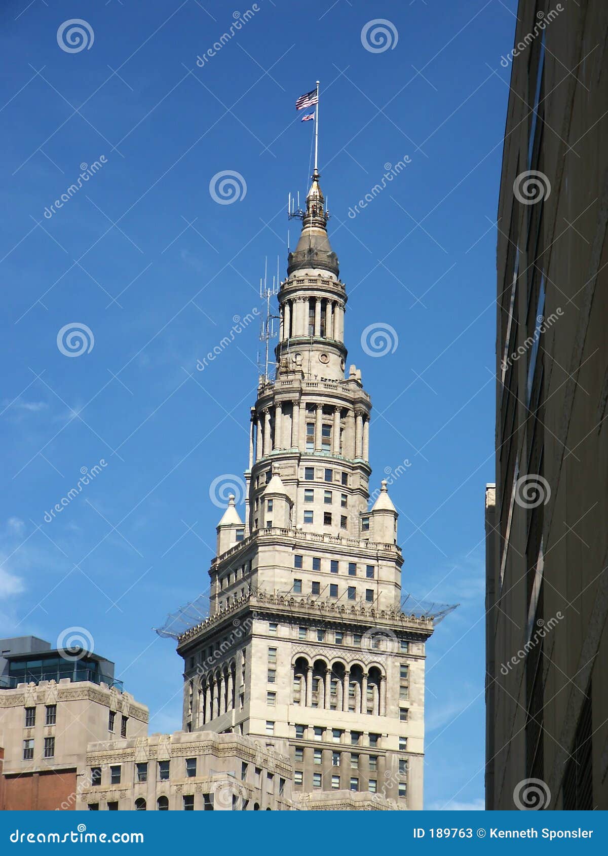 Terminal Tower stock image. Image of ohio, metropolis, architecture ...