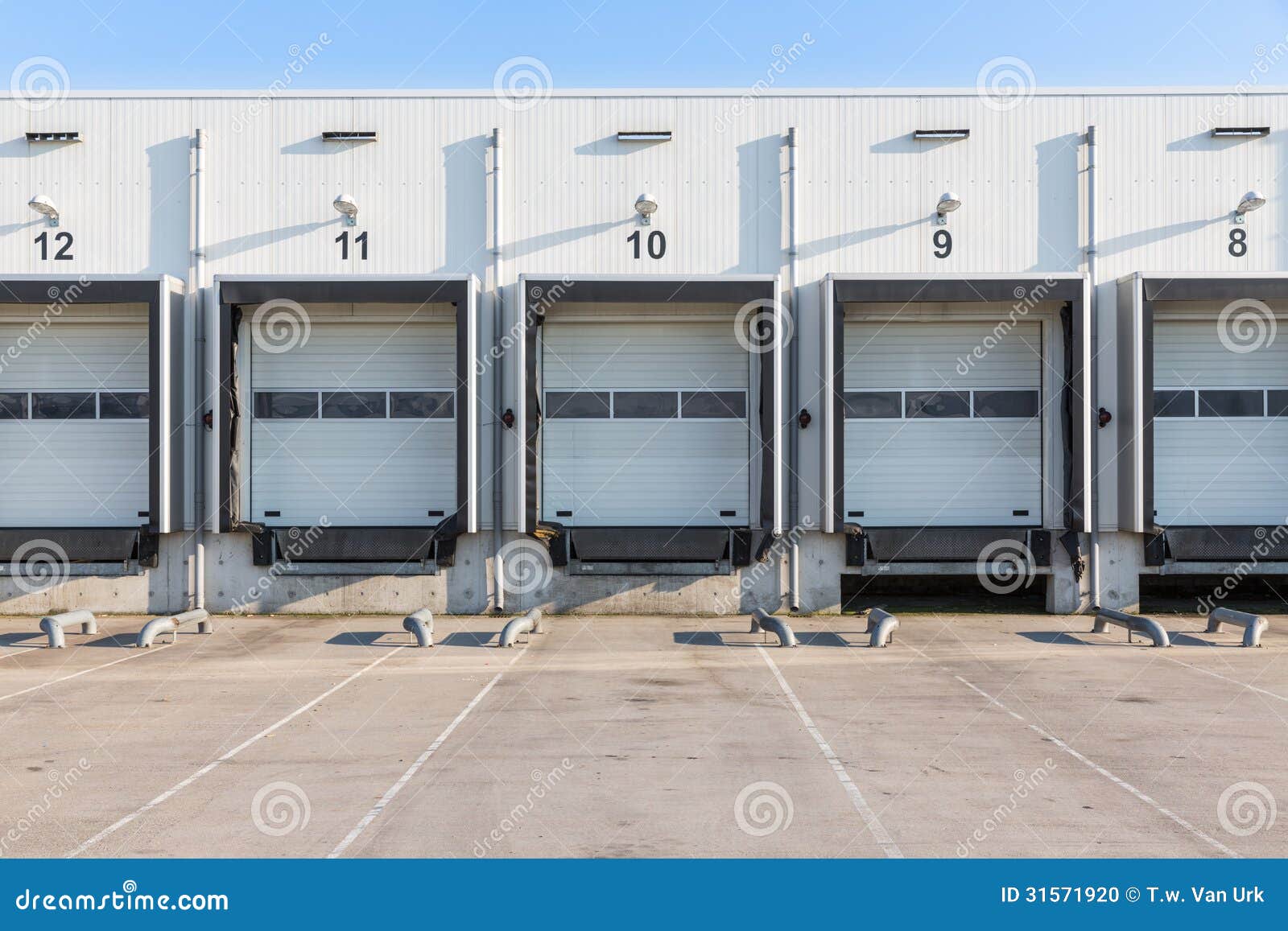 Terminal for Truck Loading with Closed Gates Stock Photo - Image of ...