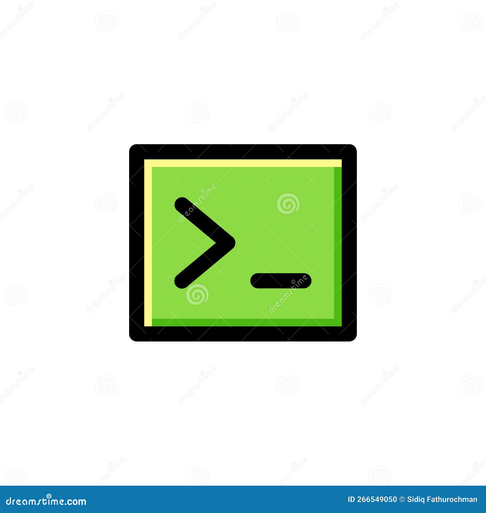 Terminal Icon stock vector. Illustration of code, binary - 266549050