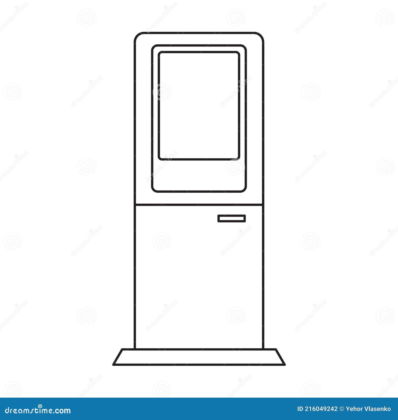 Terminal Vector Icon.Outline Vector Icon Isolated on White Background ...