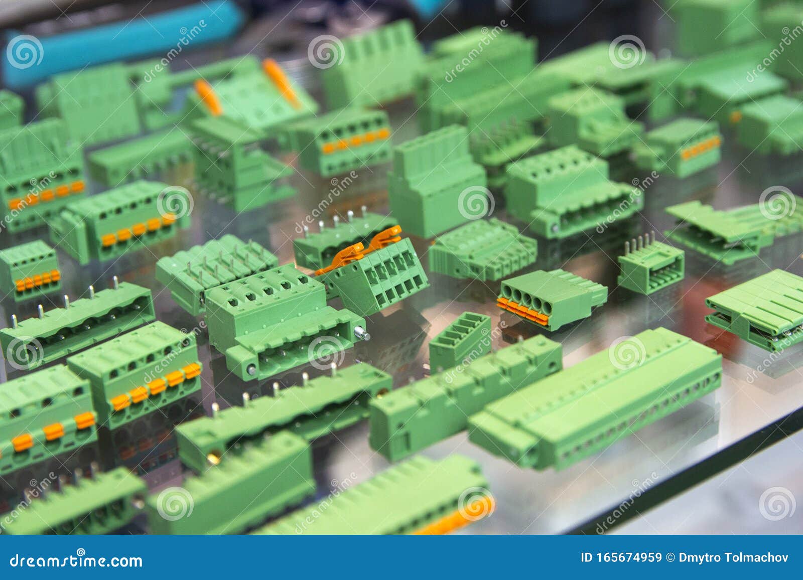 Terminals, Contactors, Relays, Switches on the Stand Stock Image ...