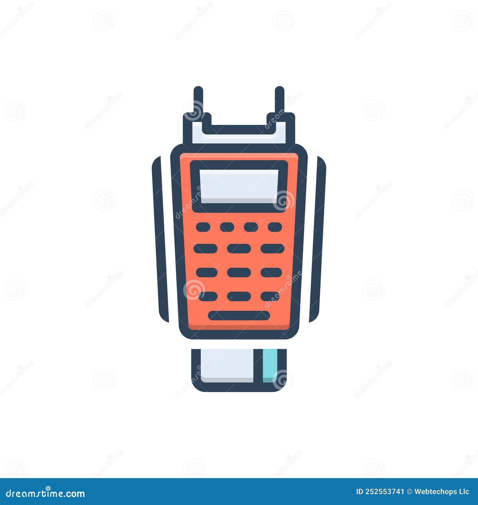 Color Illustration Icon for Terminals, Machine and Card Stock Vector ...