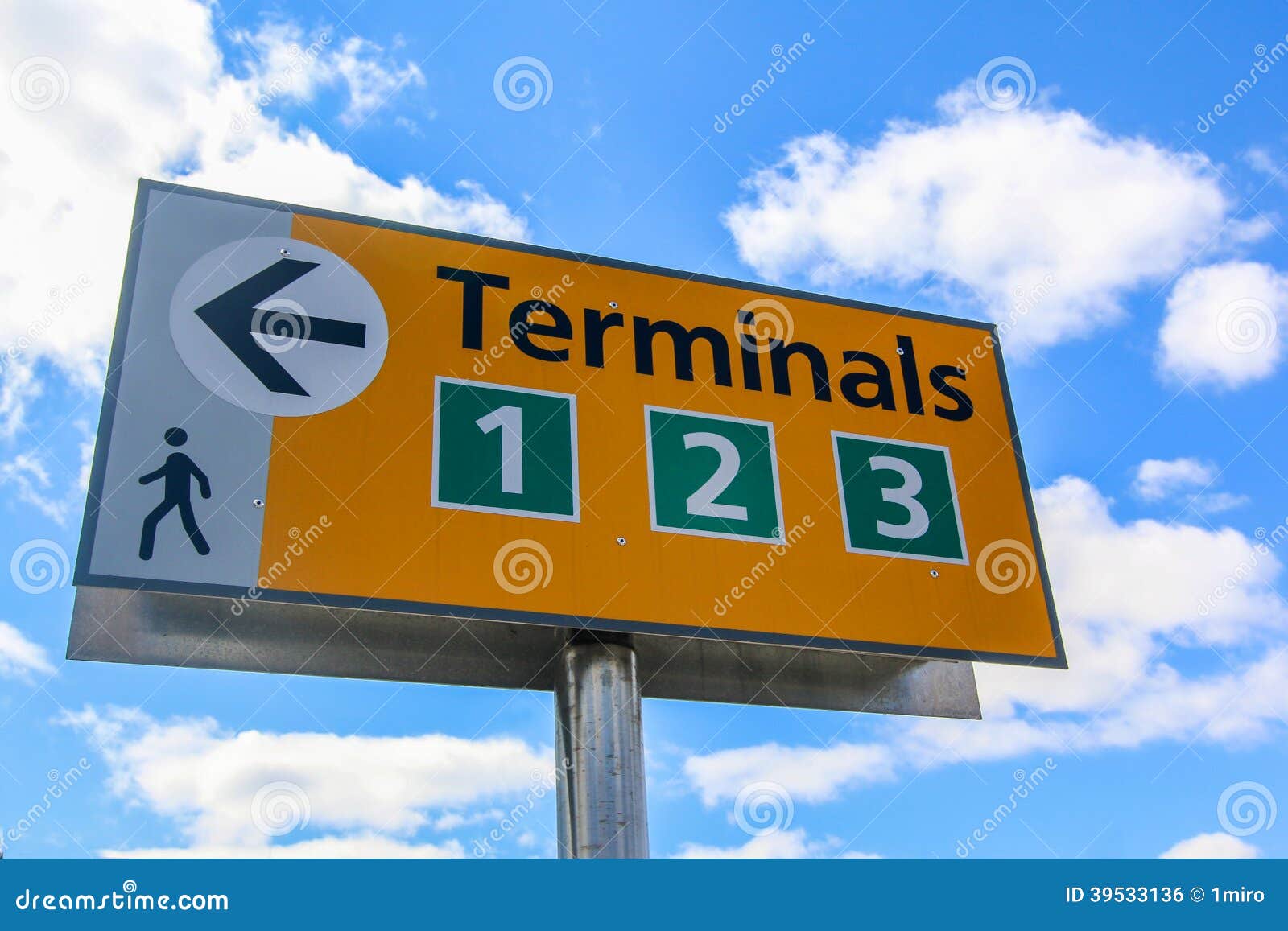 Terminals sign stock photo. Image of arrow, clouds, terminal - 39533136