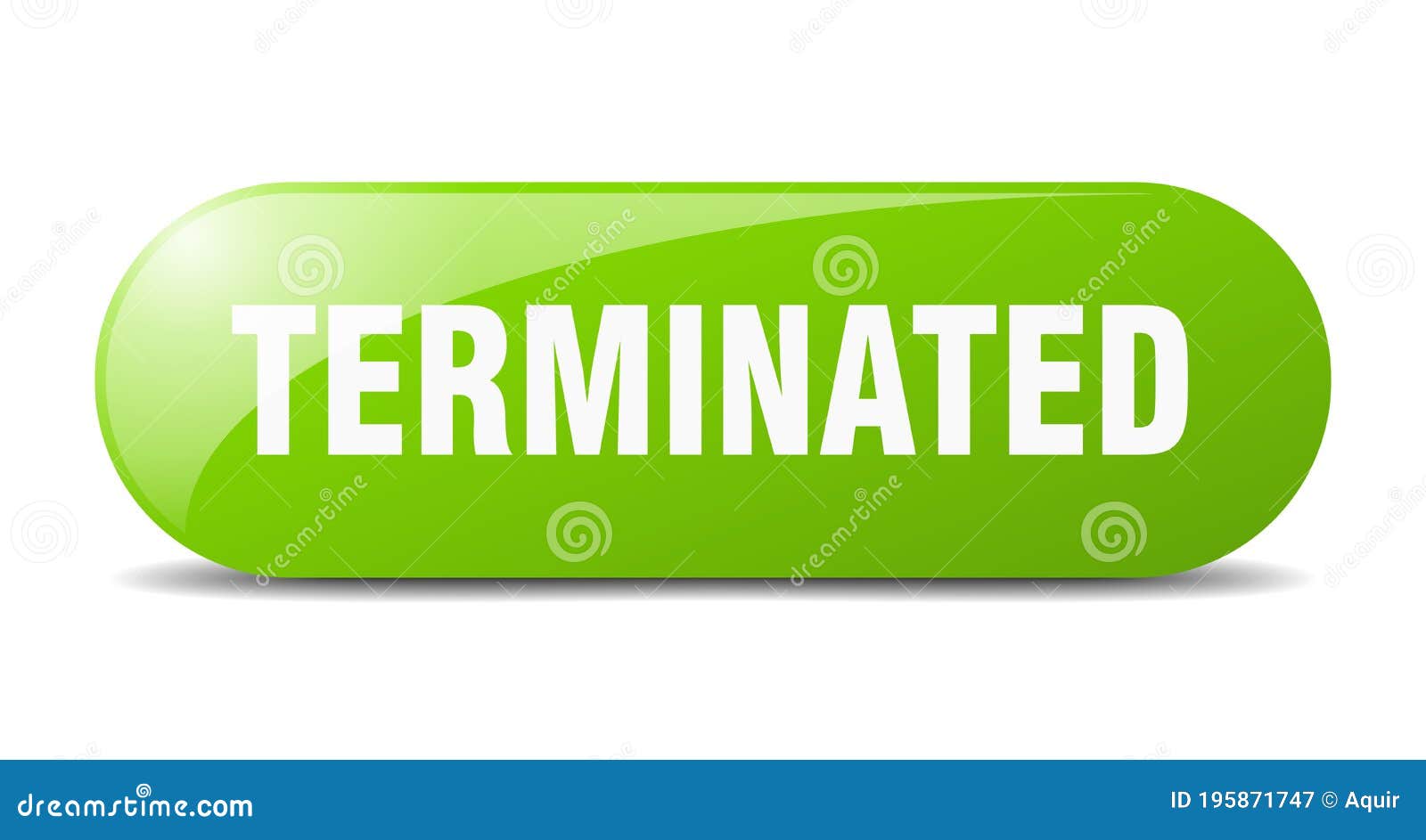 Terminated Button. Sticker. Banner. Rounded Glass Sign Stock Vector ...