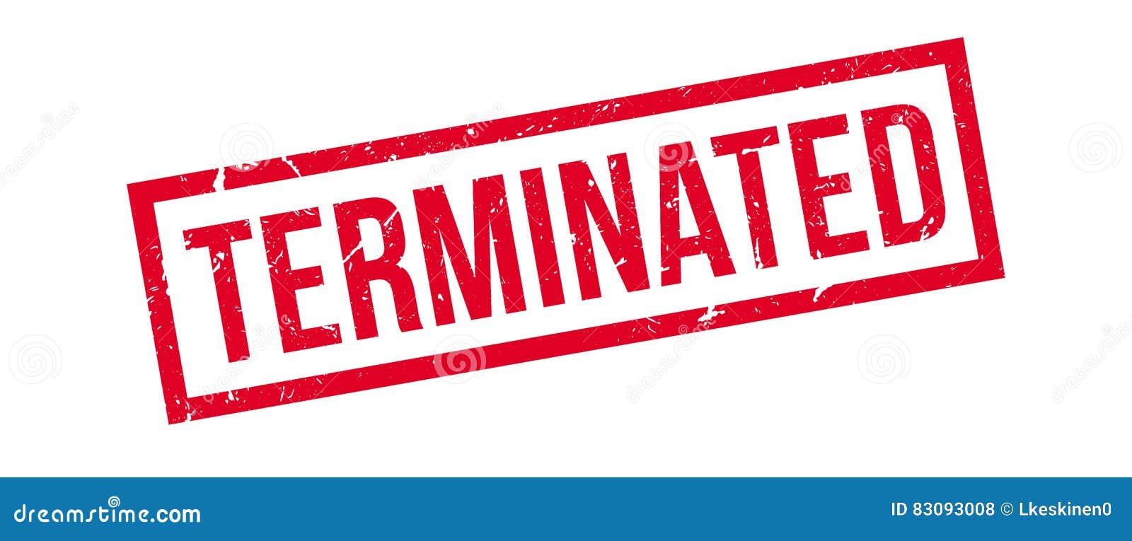 Terminated rubber stamp stock illustration. Illustration of employ ...