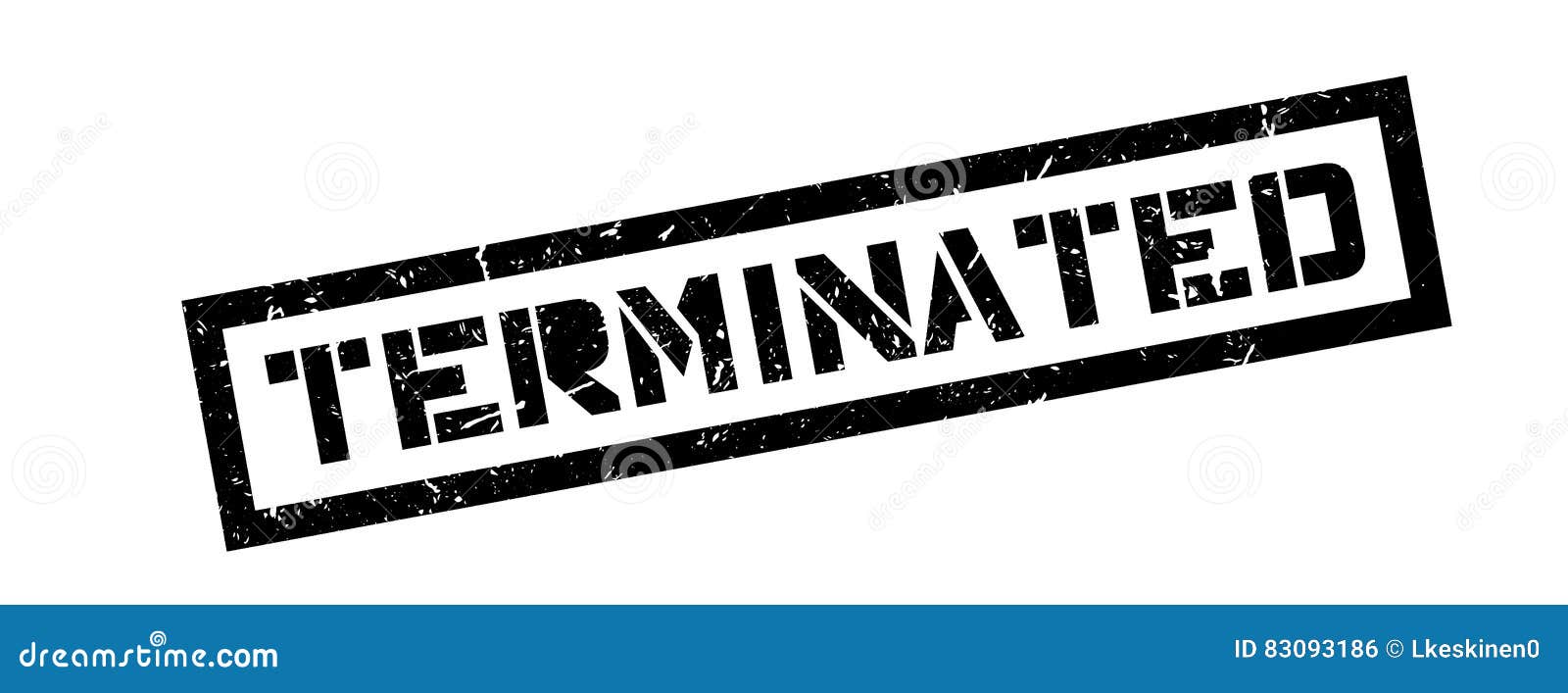 Terminated rubber stamp stock illustration. Illustration of notice ...