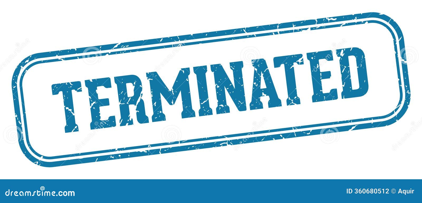 Terminated Stamp. Terminated Label On Transparent Background. Round ...