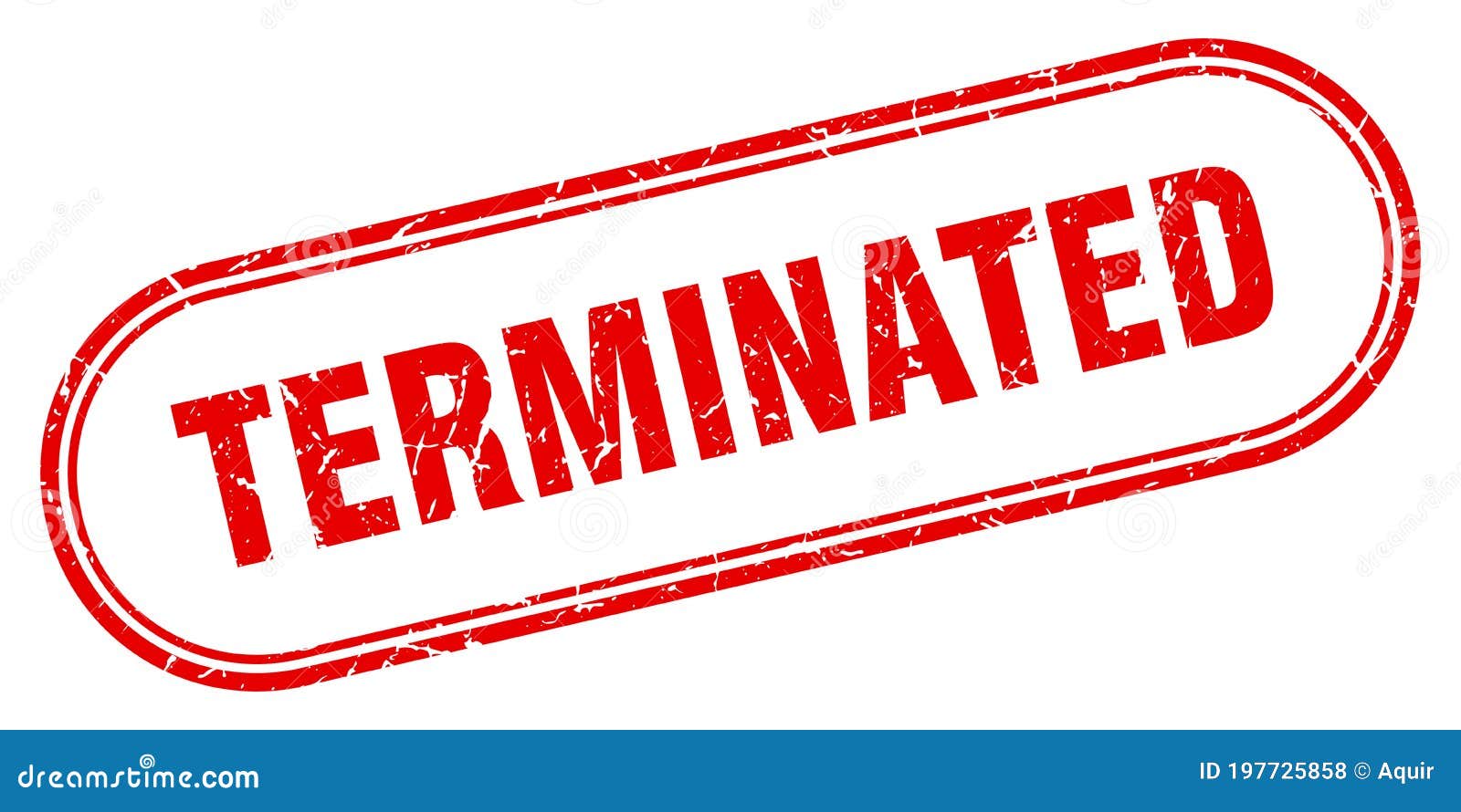 Terminated Stamp. Terminated Label On Transparent Background. Round ...