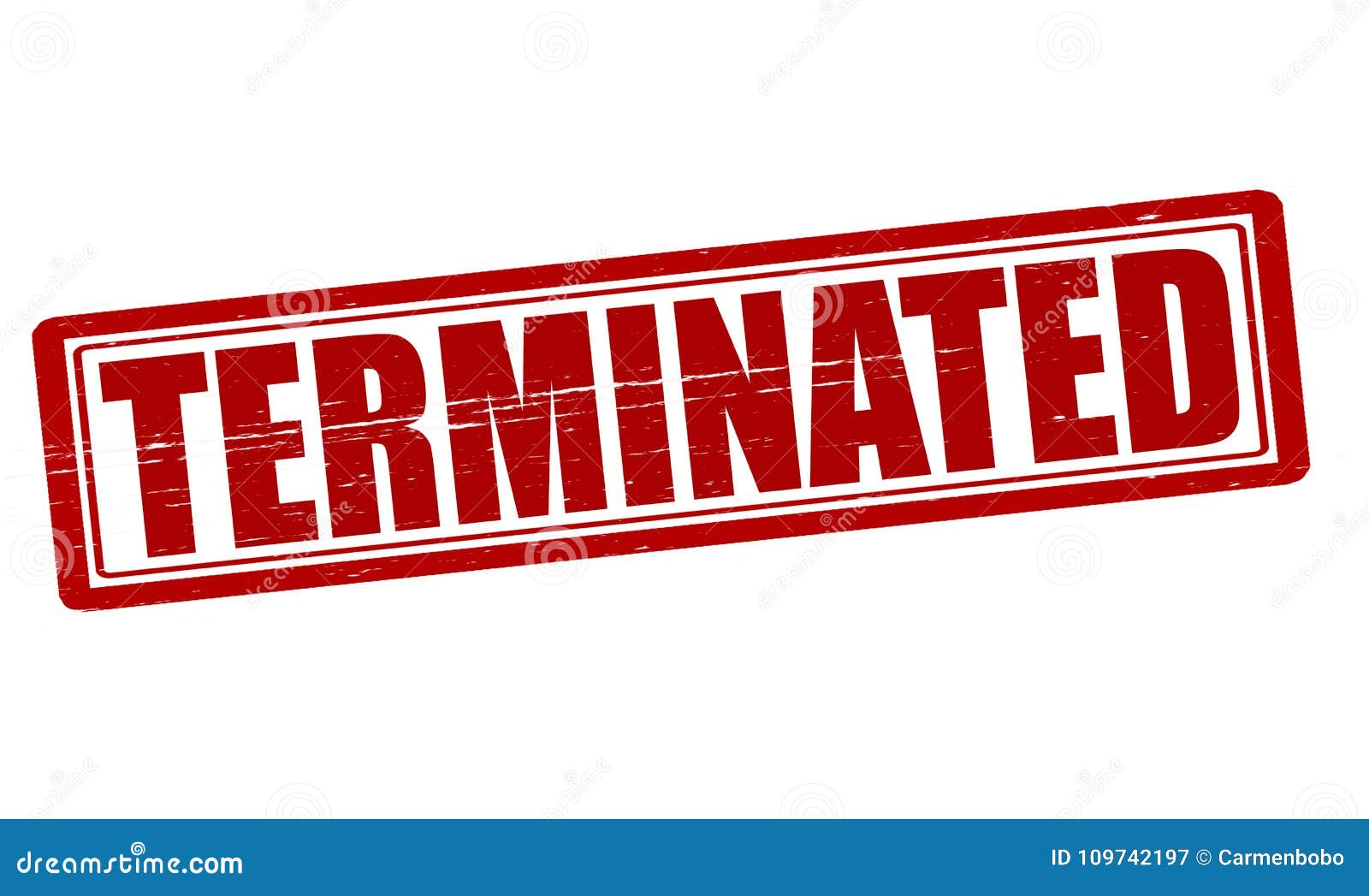 Terminated stock illustration. Illustration of stop - 109742197