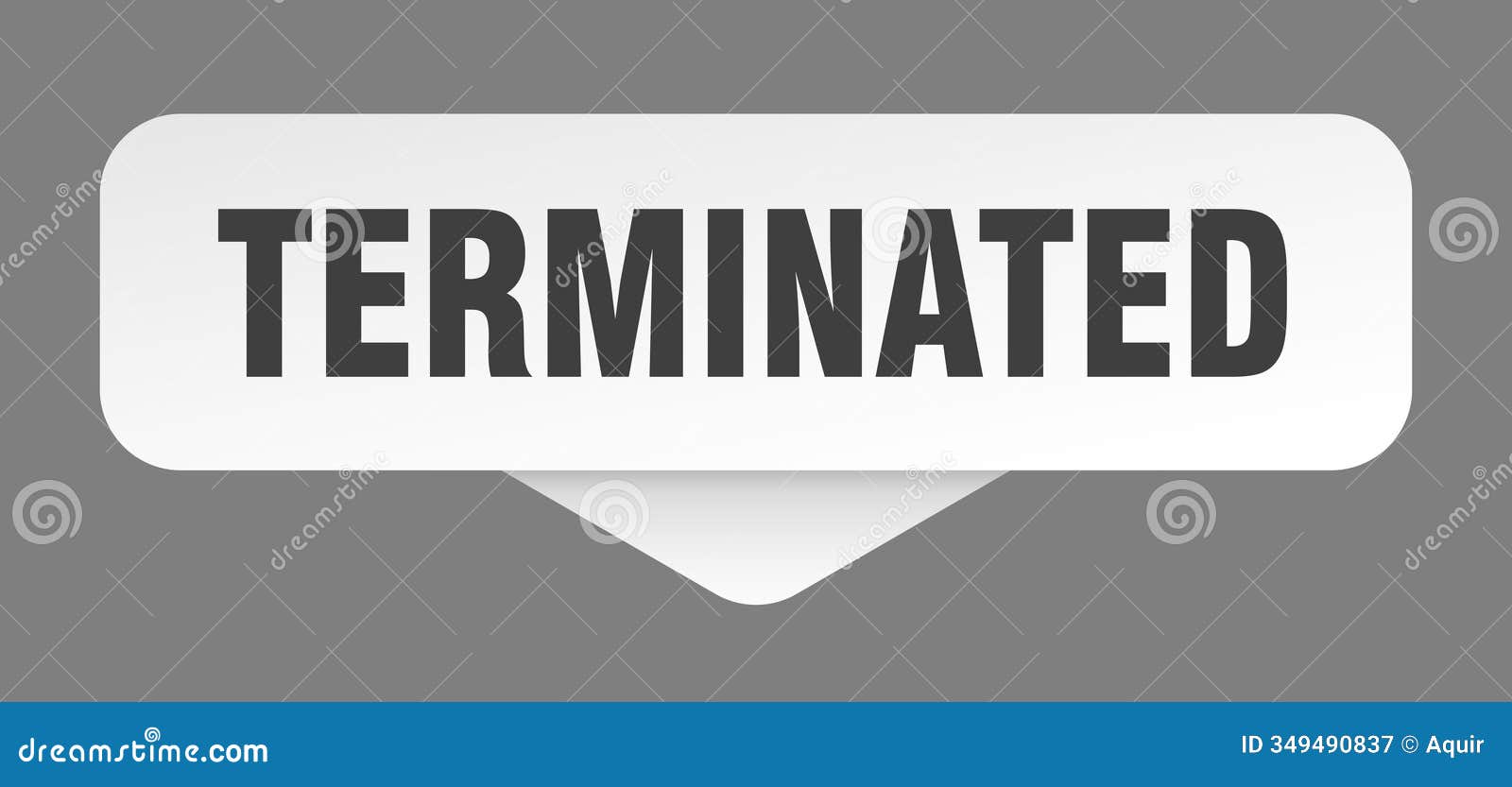 Terminated Sticker. Terminated Sign On Transparent Background Cartoon ...