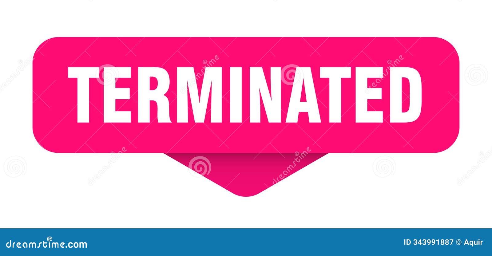 Terminated Sticker. Terminated Sign On Transparent Background Cartoon ...