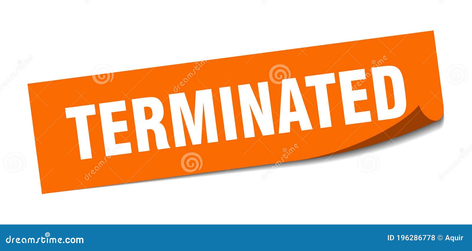 Terminated Sticker. Terminated Sign On Transparent Background Cartoon ...