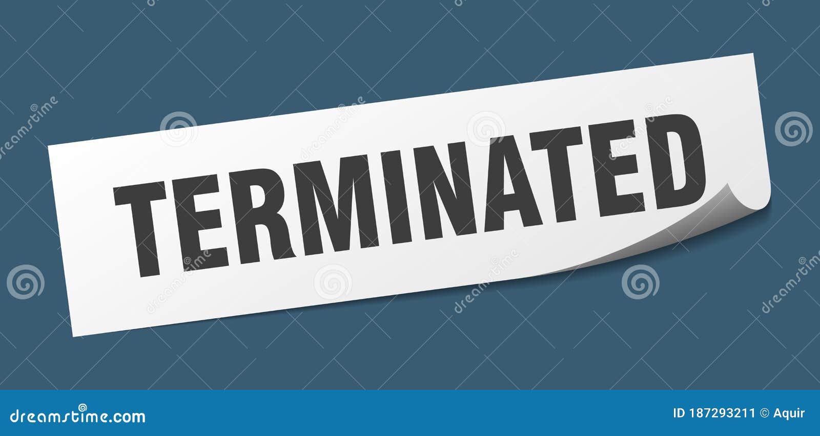 Terminated Sticker. Terminated Square Isolated Sign Stock Vector ...