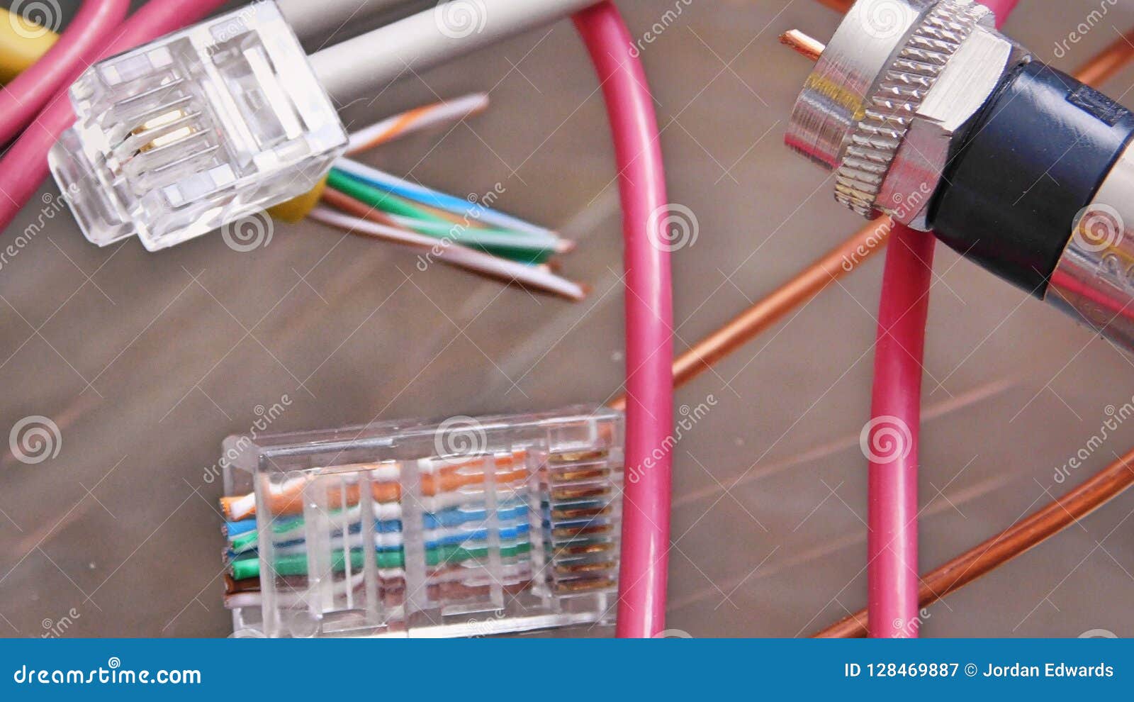 Terminated Wires and Cables Stock Image - Image of cables, ethernet ...