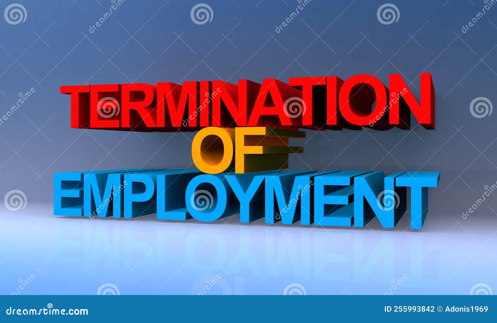 Termination of Employment on Blue Stock Illustration - Illustration of ...