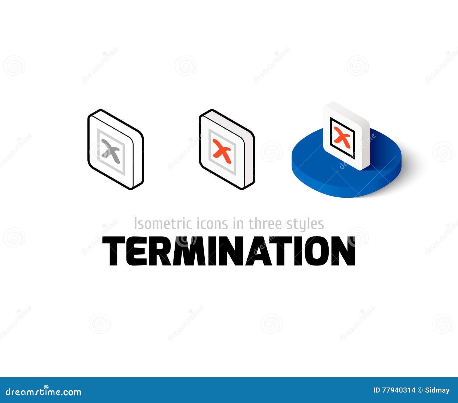 Termination Icon in Different Style Stock Vector - Illustration of ...