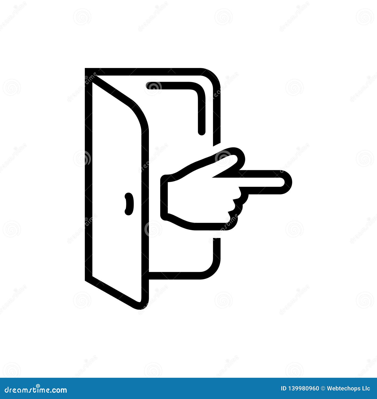 Black Line Icon for Termination, Firedemployment and Job Stock Vector ...