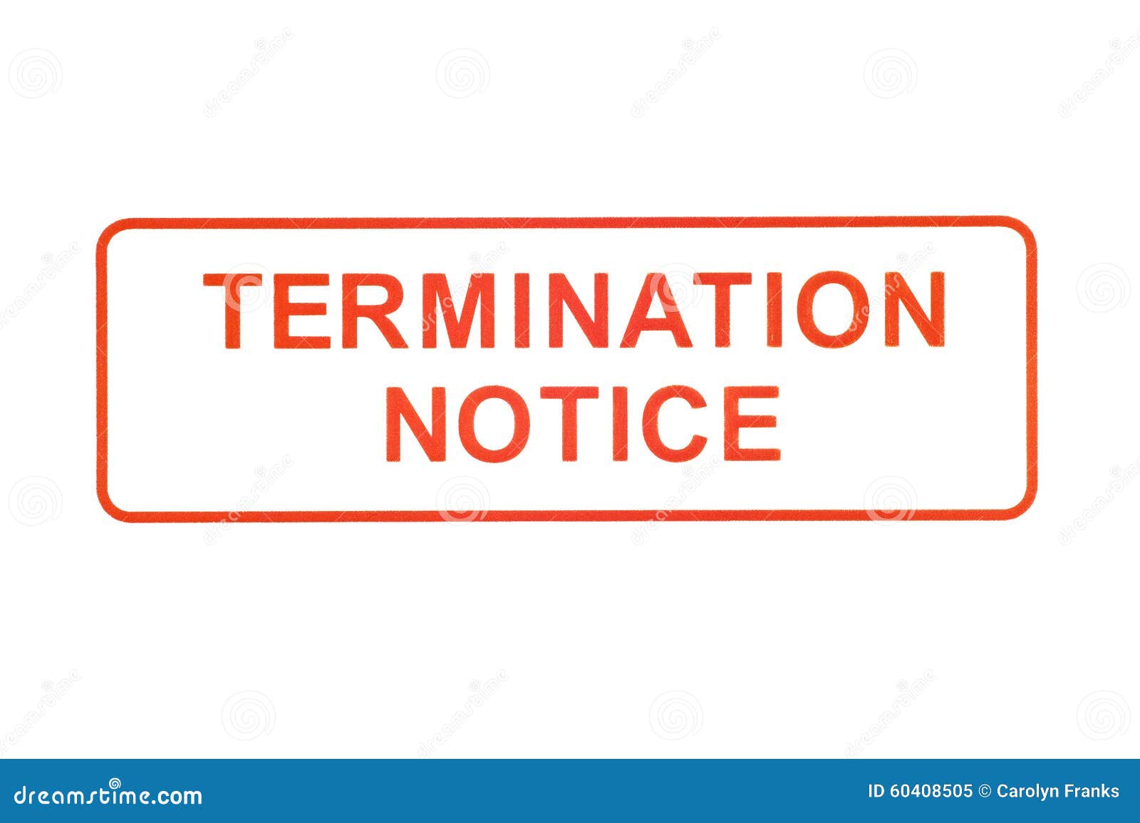 Termination Notice Rubber Stamp Stock Image - Image of emotional, macro ...
