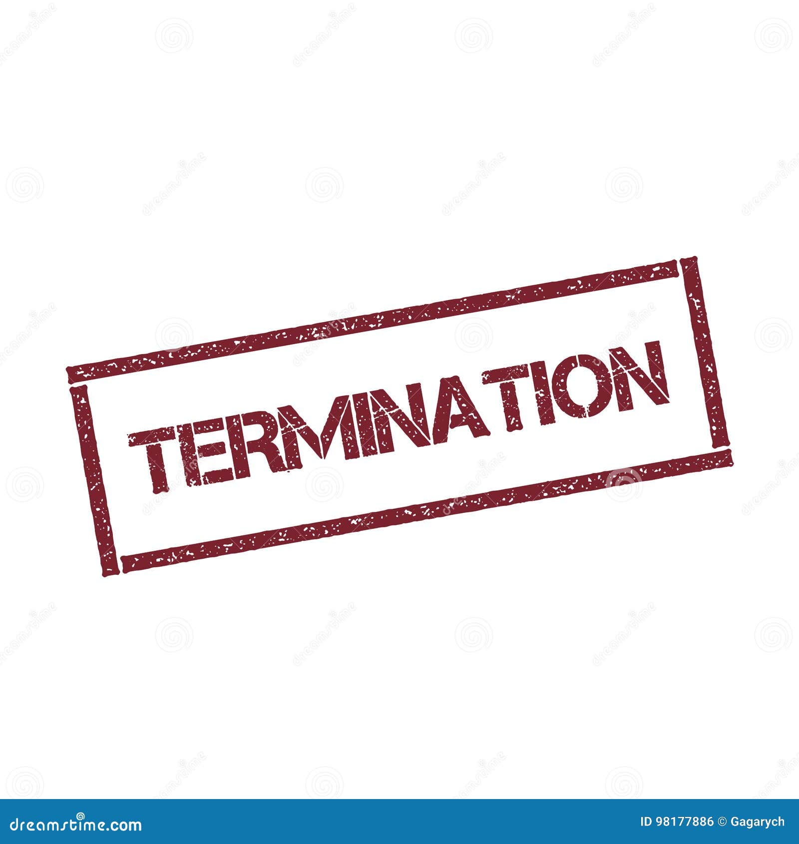 Termination Rectangular Stamp. Stock Vector - Illustration of ...