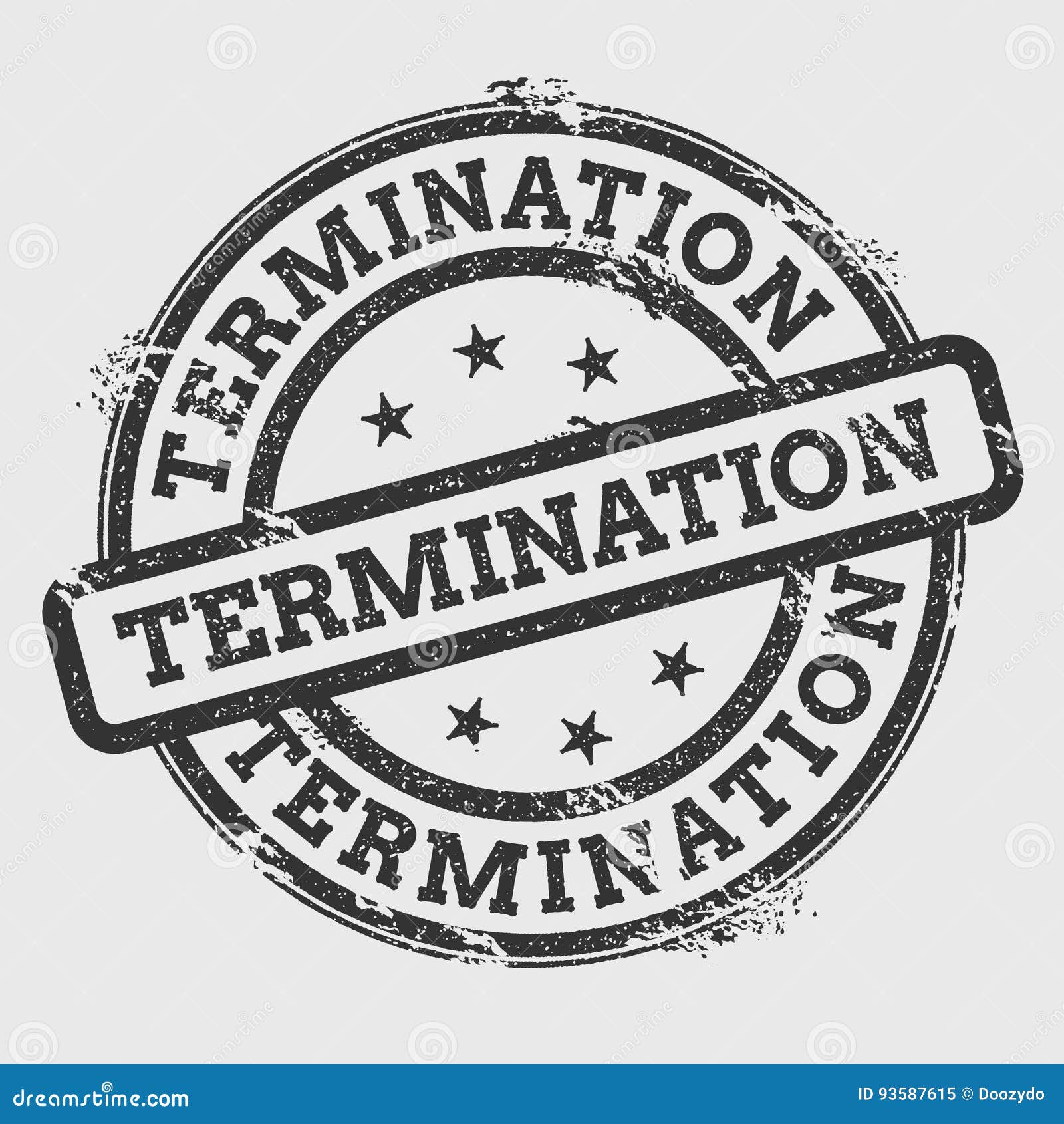 Termination Rubber Stamp Isolated on White. Stock Vector - Illustration ...