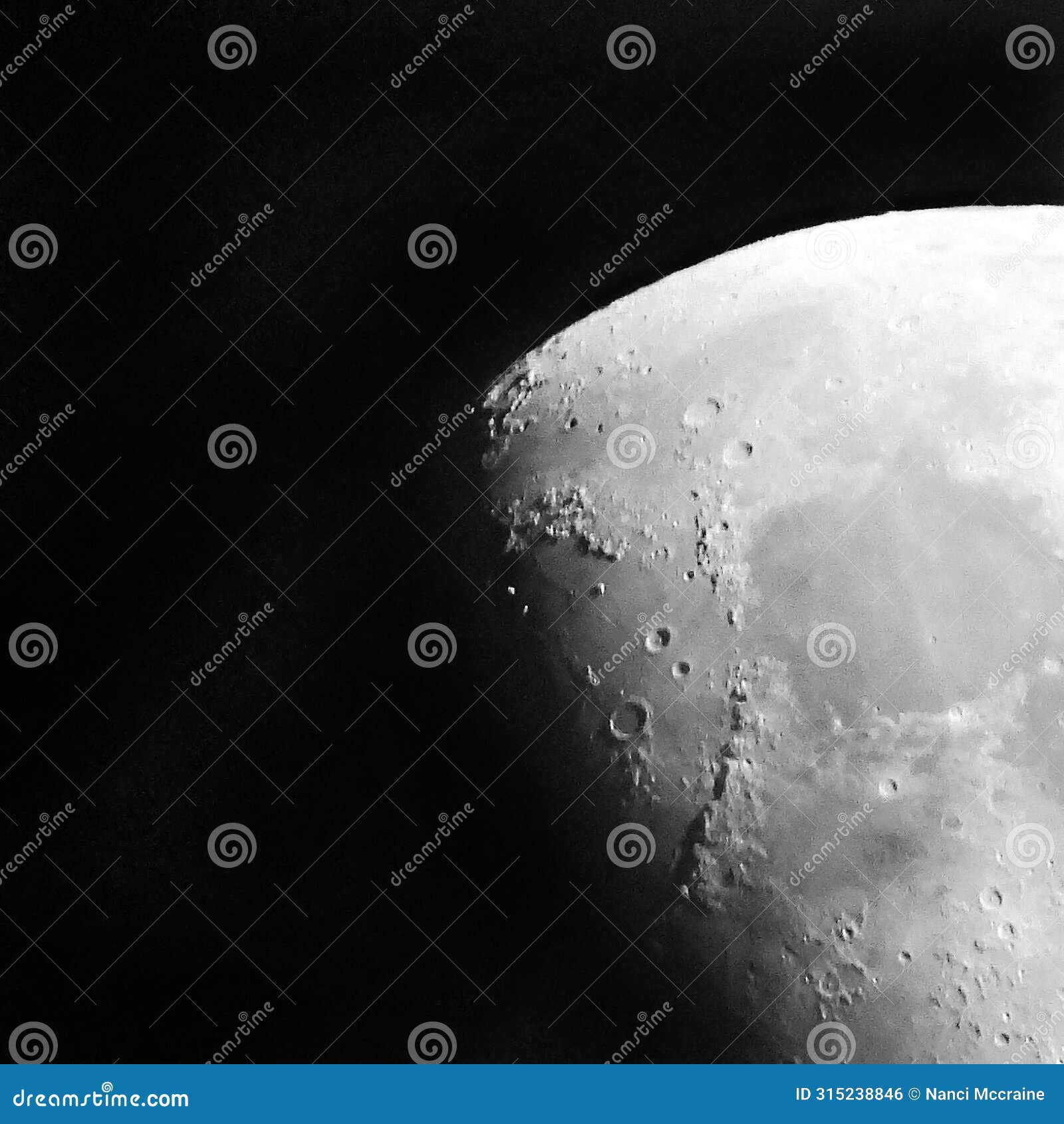 Moon Showing Terminator Line Lunar Detail of Apenninus Mountain Range ...