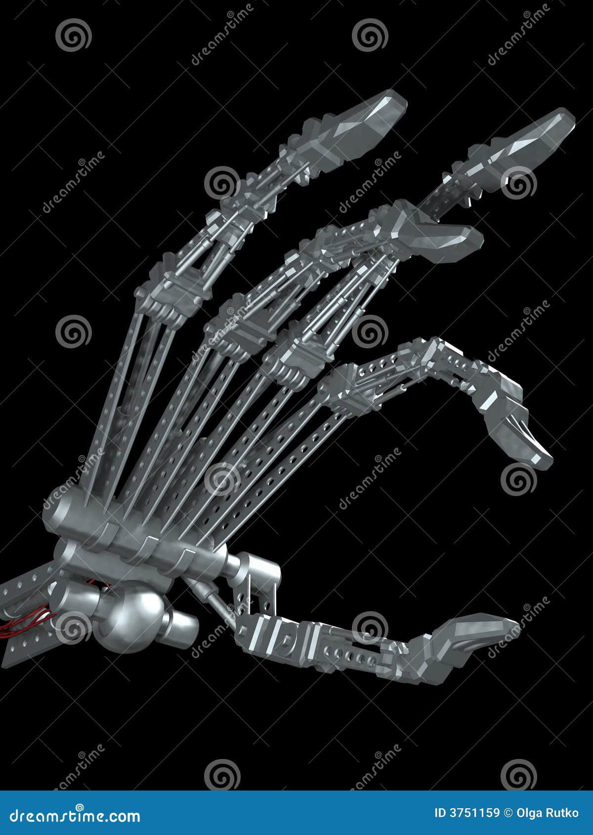 Terminator s hand stock illustration. Illustration of chrome - 3751159