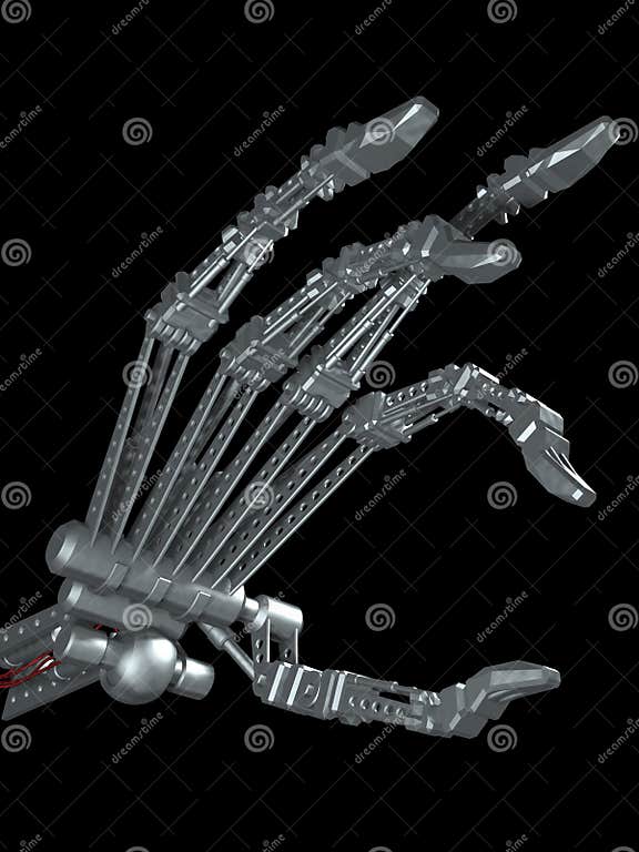 Terminator s hand stock illustration. Illustration of chrome - 3751159