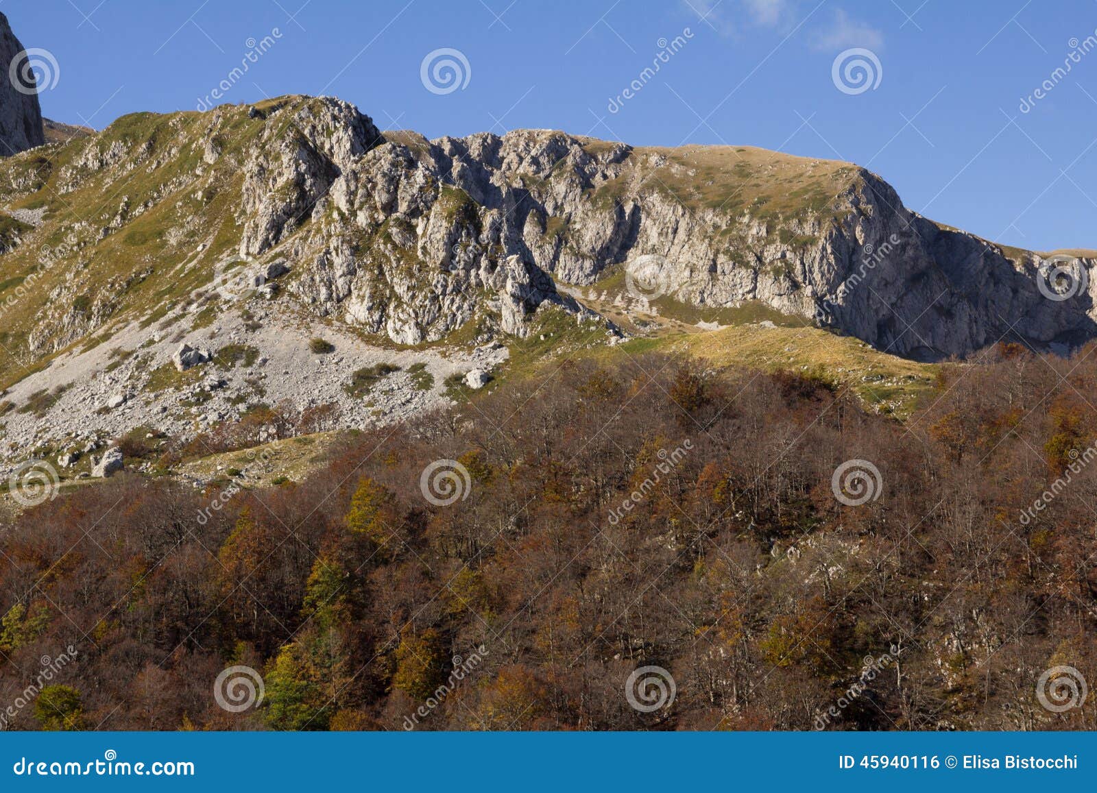 Terminillo Mountain in Autumn Stock Photo - Image of italian, seasonal ...