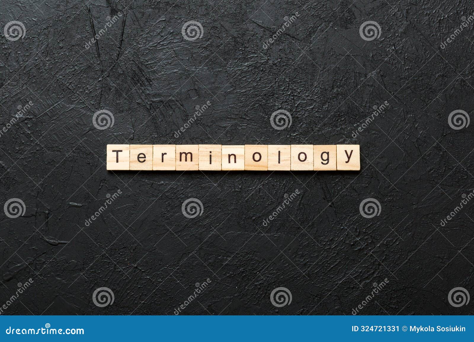 Terminology Word Written on Wood Block. Terminology Text on Table ...