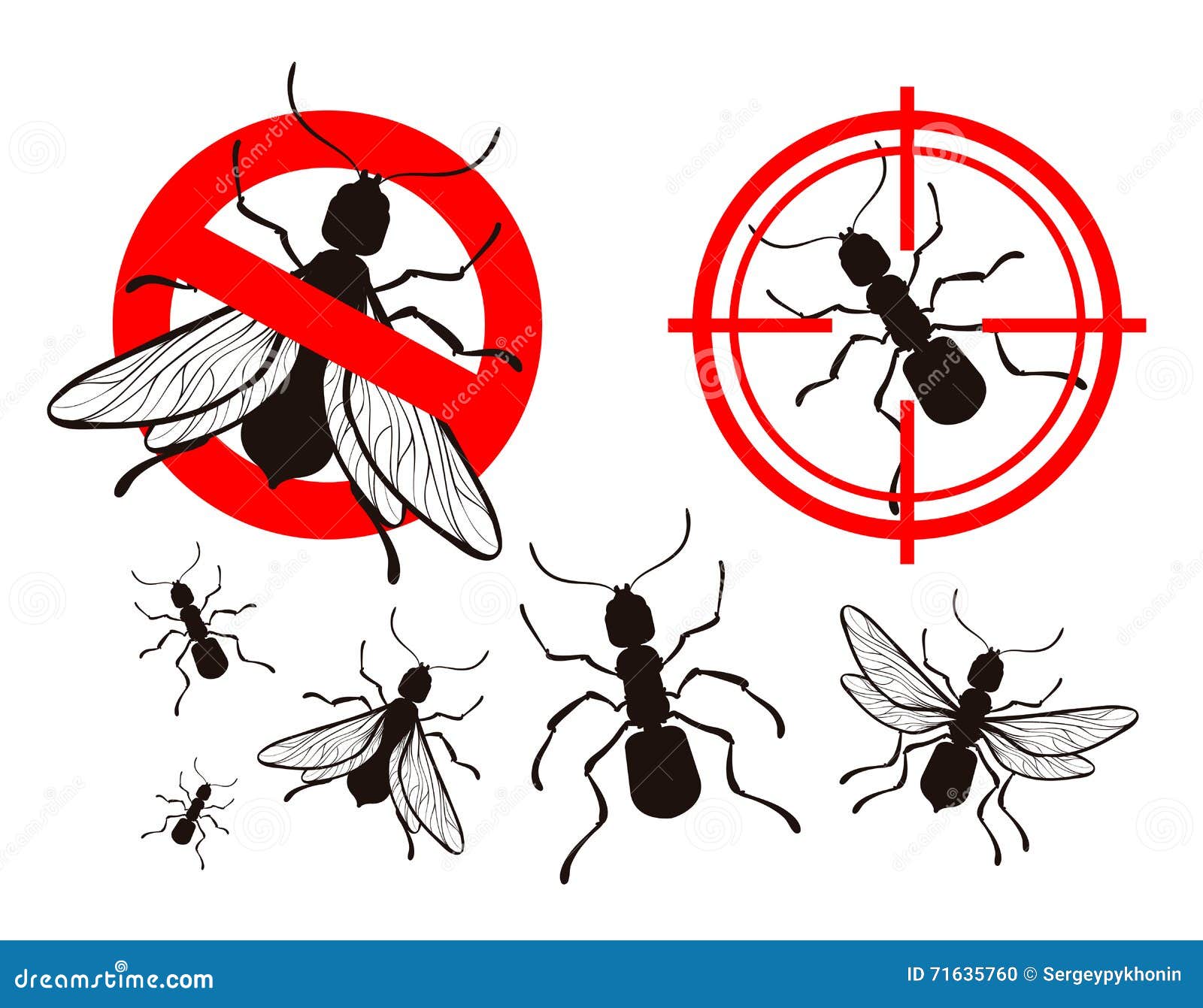 Termite, Ant. Pest Control Icons Set. Vector Illustration Stock Vector ...