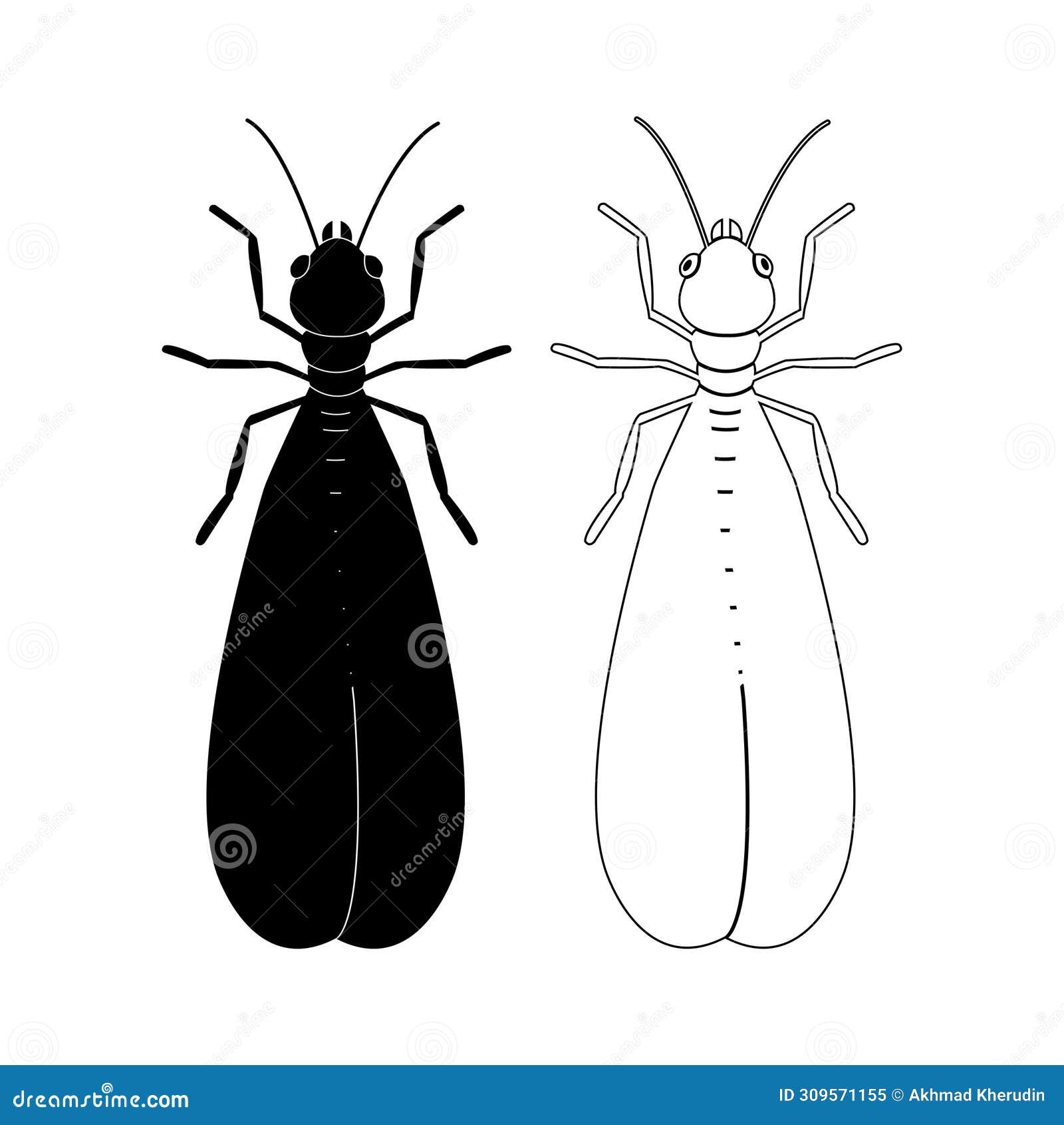 Termite Icon, Black Silhouettes Termites No Parasite Icon Vector ...