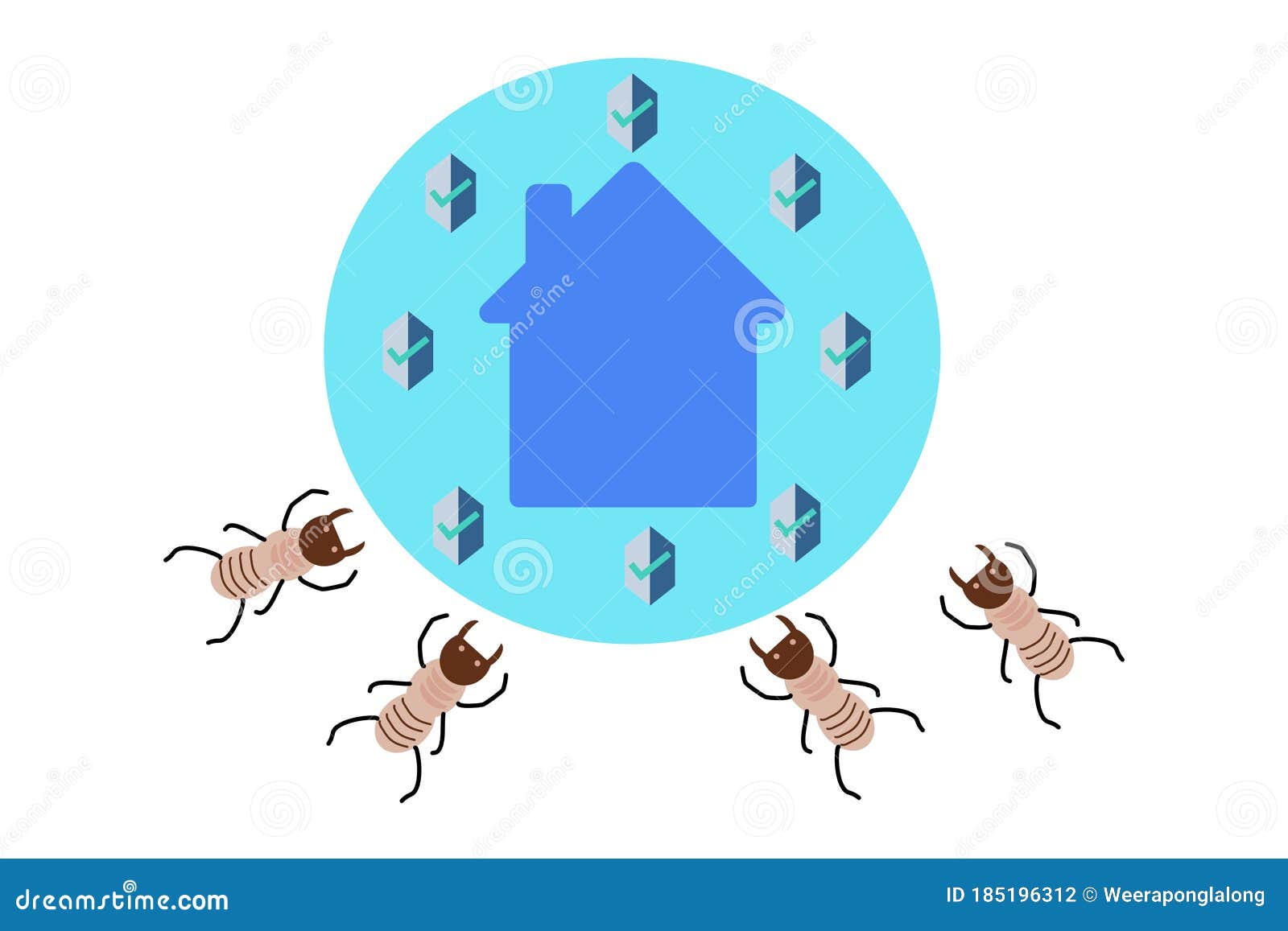 Termite Protection. Idea Concept for Protec the Home Rom Termite Stock ...