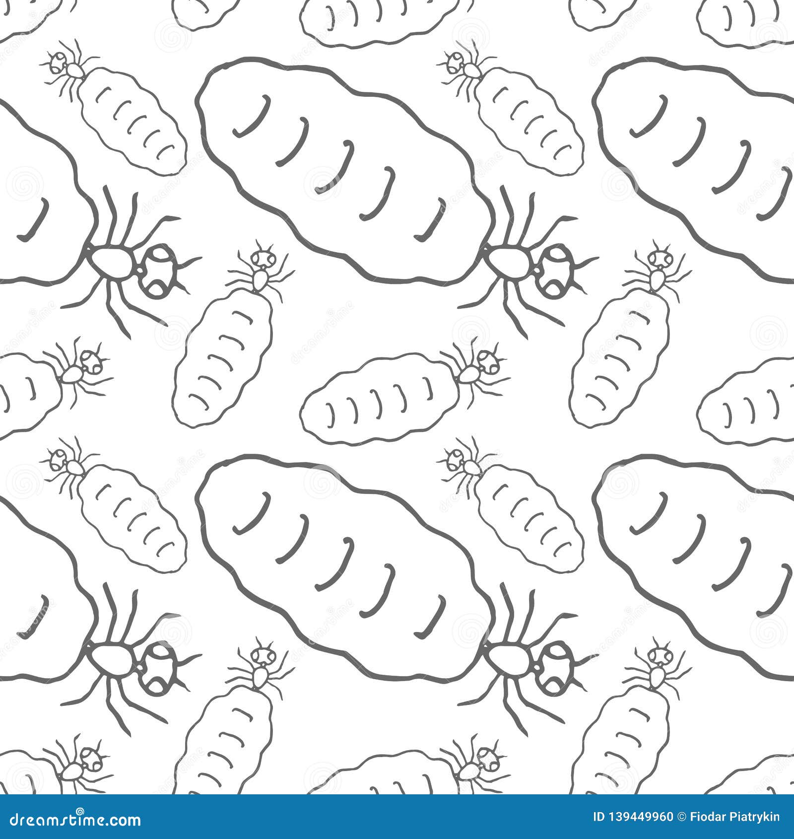 Termite Queen Vector Doodle Sketch Isolated on White Background Stock ...