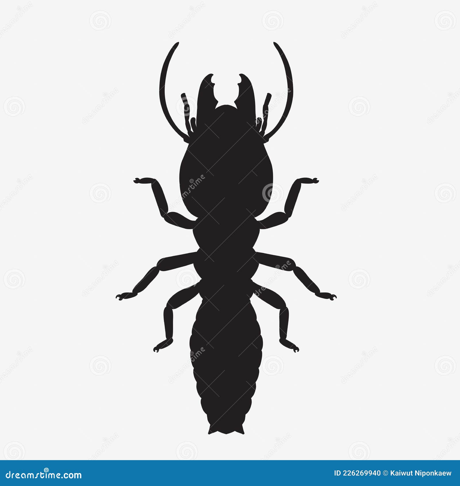 Termite silhouette stock vector. Illustration of draw - 226269940