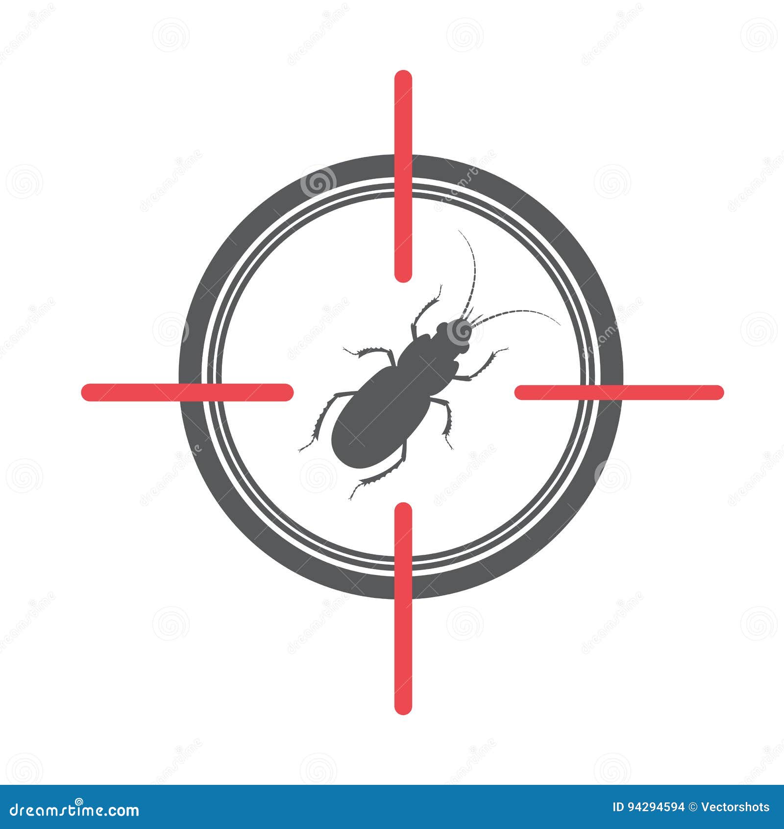 Termite on Target stock vector. Illustration of accurate - 94294594