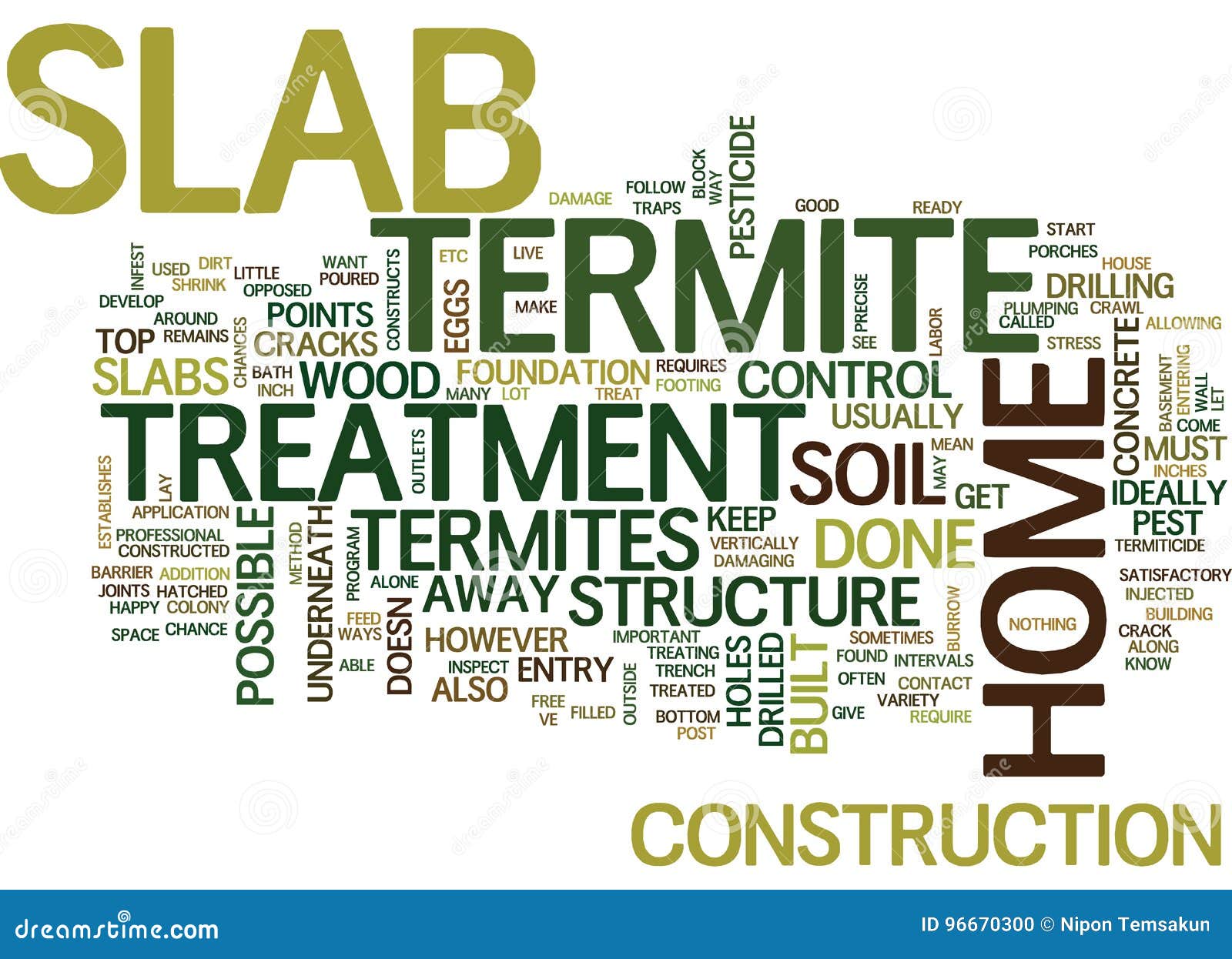 Termite Treatment Slab Text Background Word Cloud Concept Stock ...
