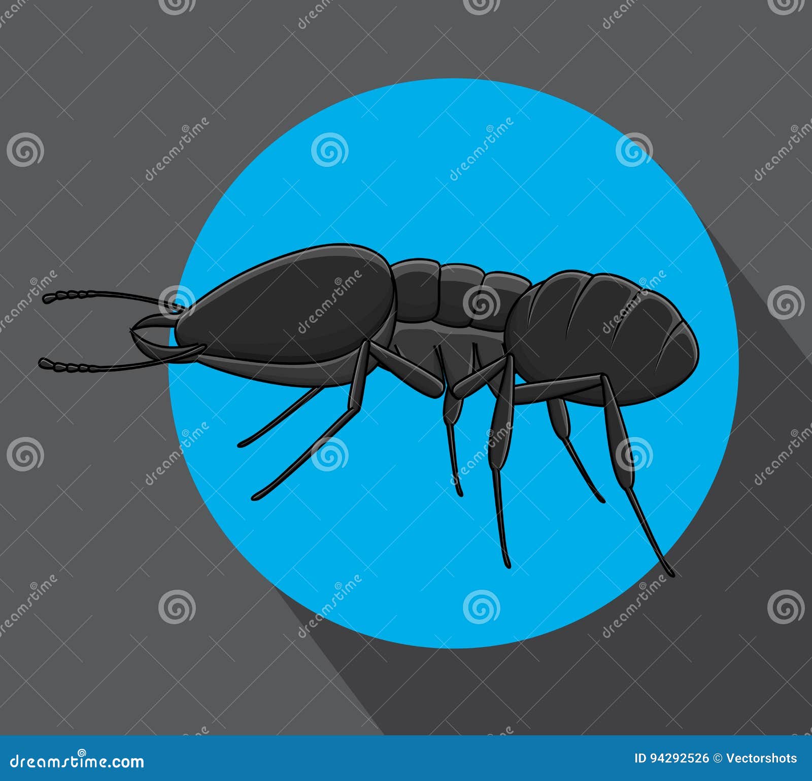 Termite Vector stock vector. Illustration of fire, grub - 94292526
