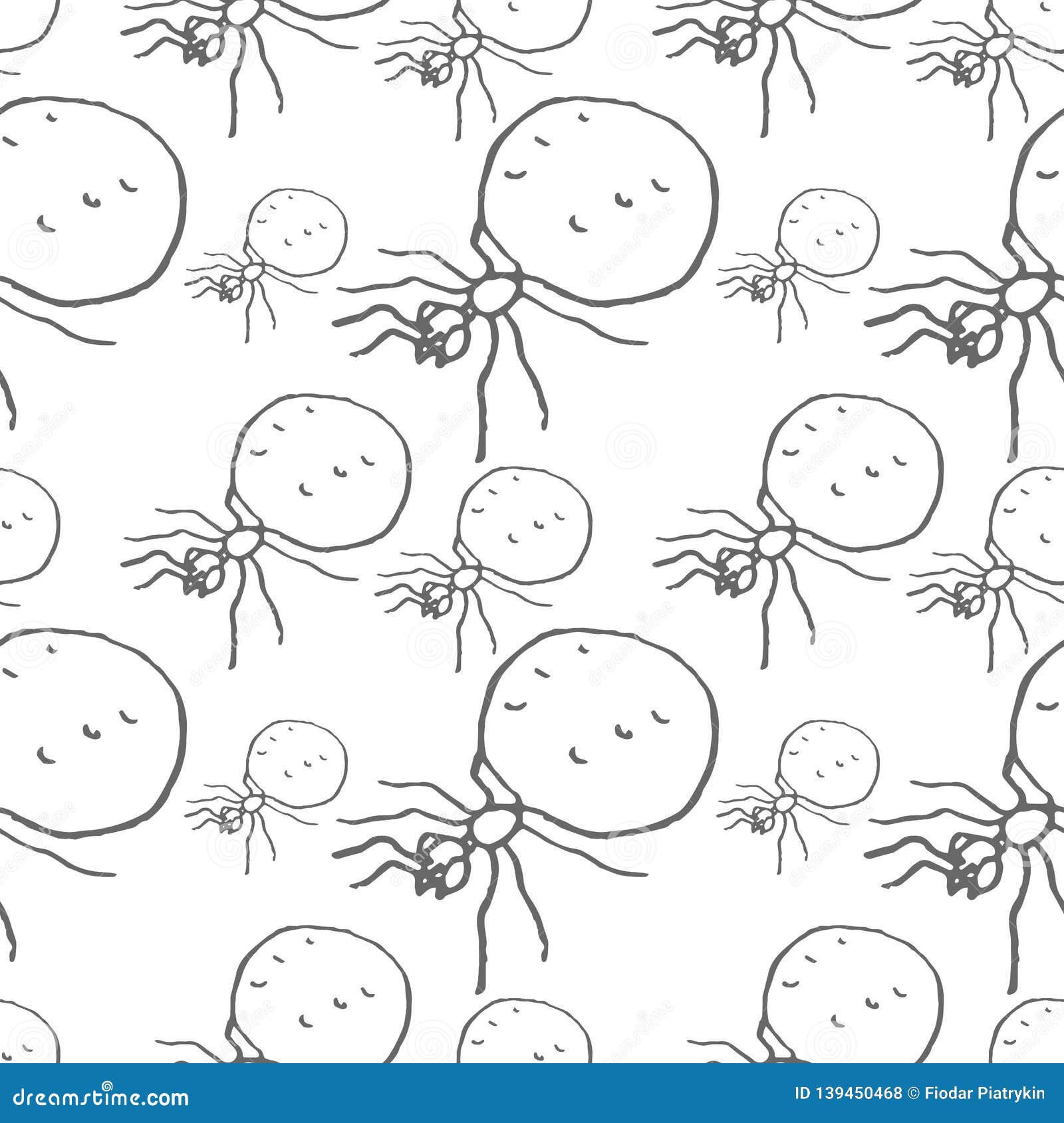 Termite Vector Seamless Pattern Isolated on White Background Stock ...
