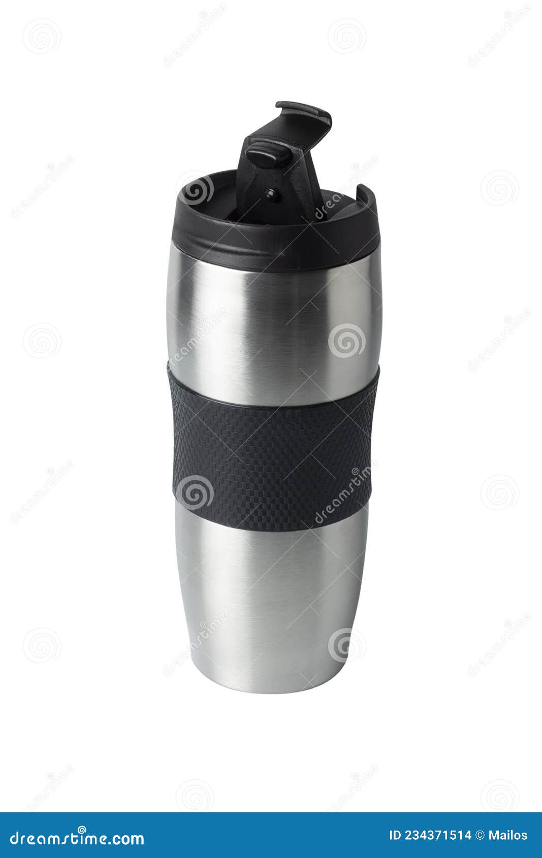 Termo De Aluminio Sobre Fondo Blanco Foto de archivo - Imagen de ...