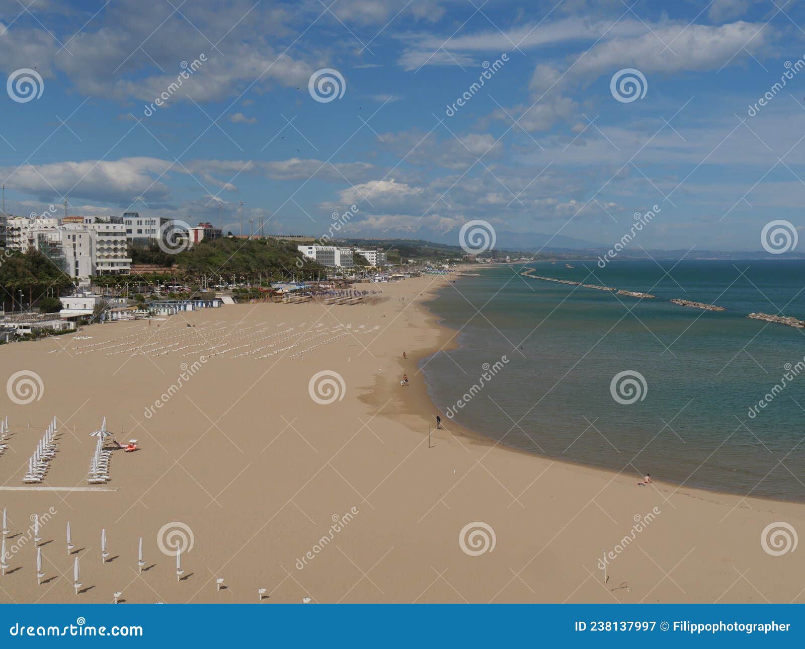 Termoli, the beach stock image. Image of outdoor, beach - 238137997