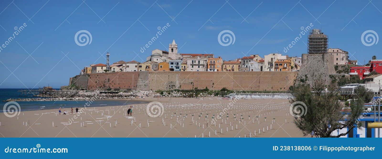 Termoli, the beach stock photo. Image of modern, landscape - 238138006