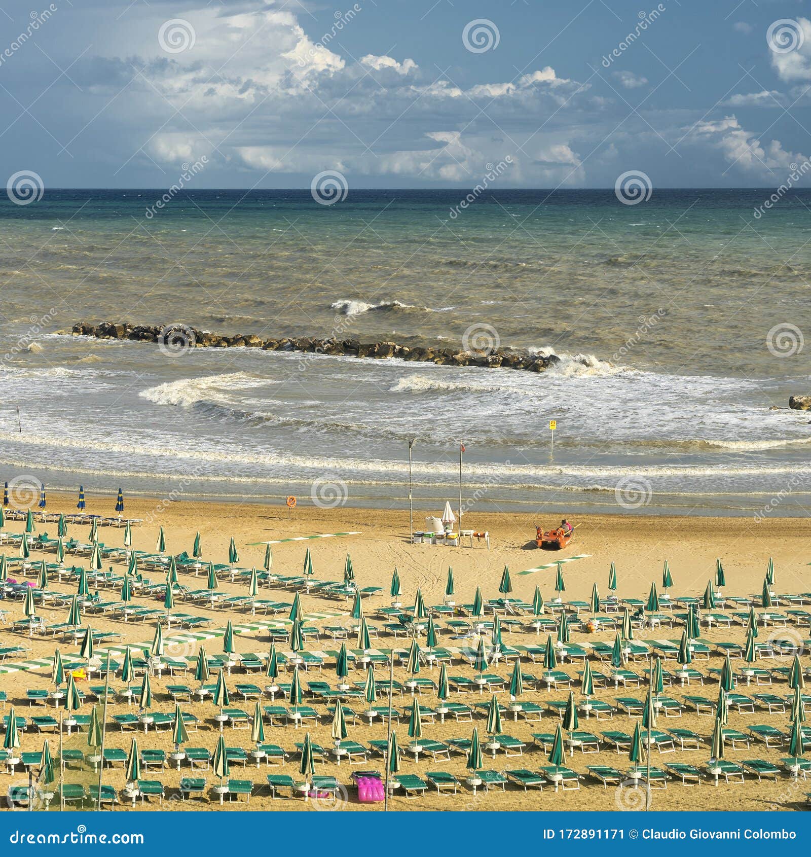 Termoli, Italy, and Its Beach at Summer Stock Image - Image of italy ...