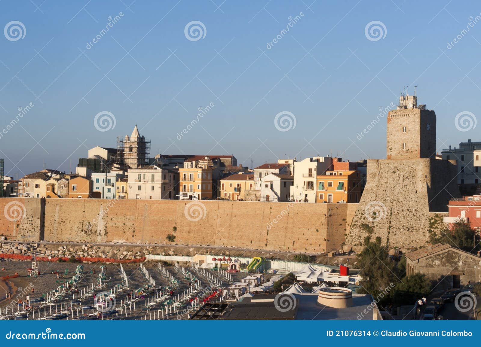 Termoli (Molise, Italy) - Old Town and Beach Stock Photo - Image of ...