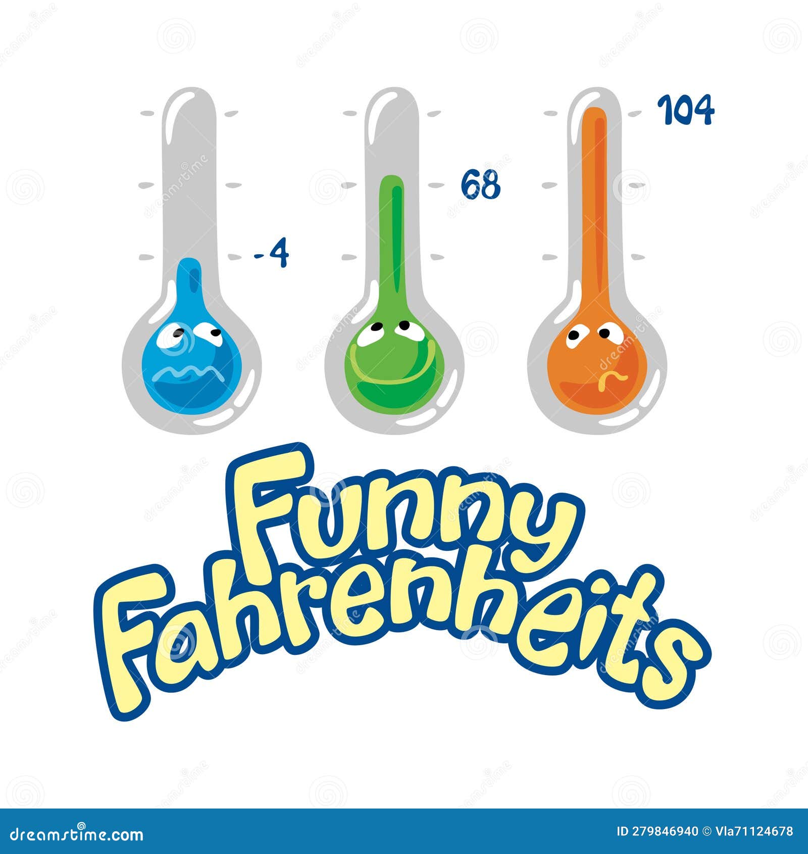 Funny Thermometers Indicating Various Weather Conditions Stock Vector ...