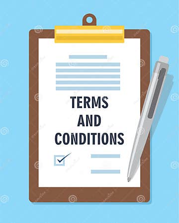 Terms and Condition Agreement Contract Stock Vector - Illustration of ...