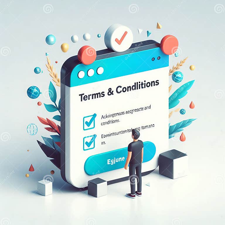 Terms and Conditions Checkbox Validation an Interactive Checbox Stock Illustration ...
