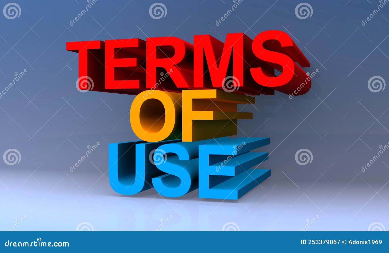 Terms of use on blue stock illustration. Illustration of policy - 253379067