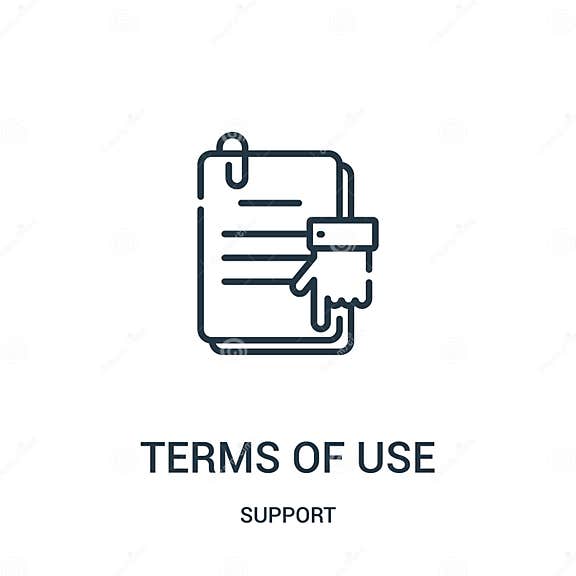 Terms of Use Icon Vector from Support Collection. Thin Line Terms of ...