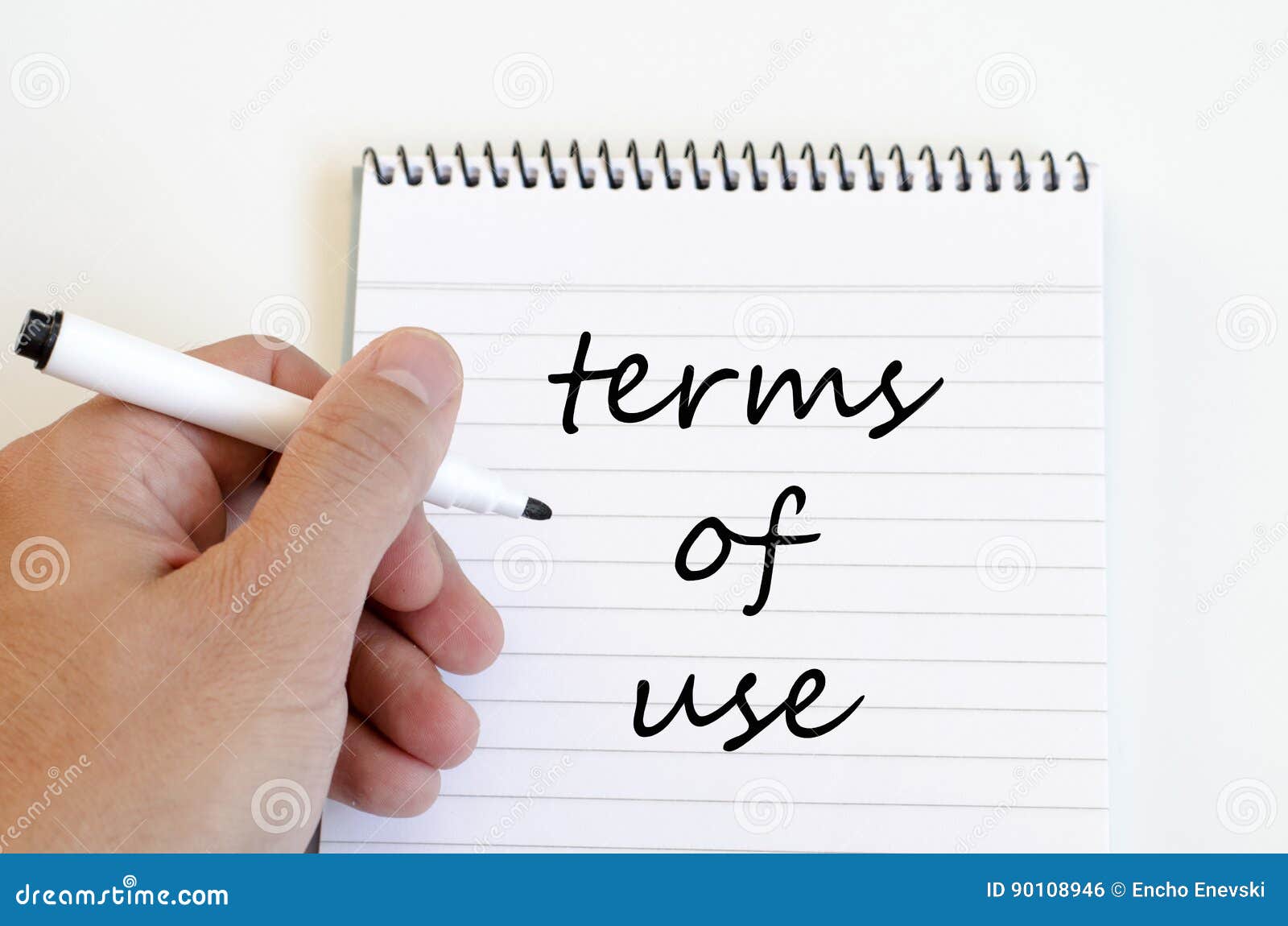 Terms of Use Text Concept on Notebook Stock Illustration - Illustration ...